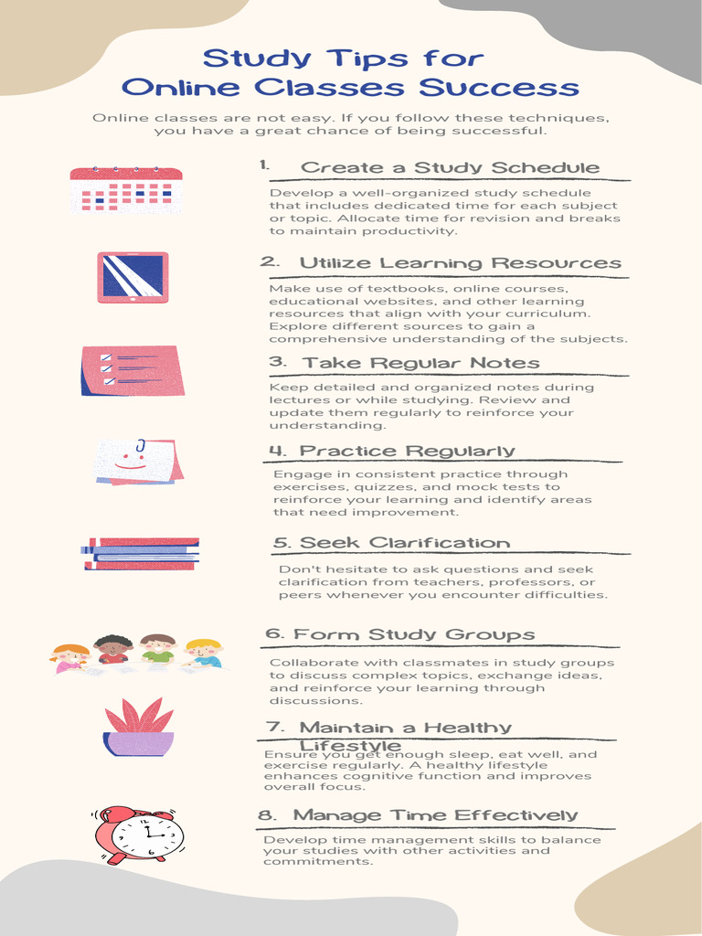 ACTIVITY 5 Study Tips Online Class | PDF | Educational Technology | Learning