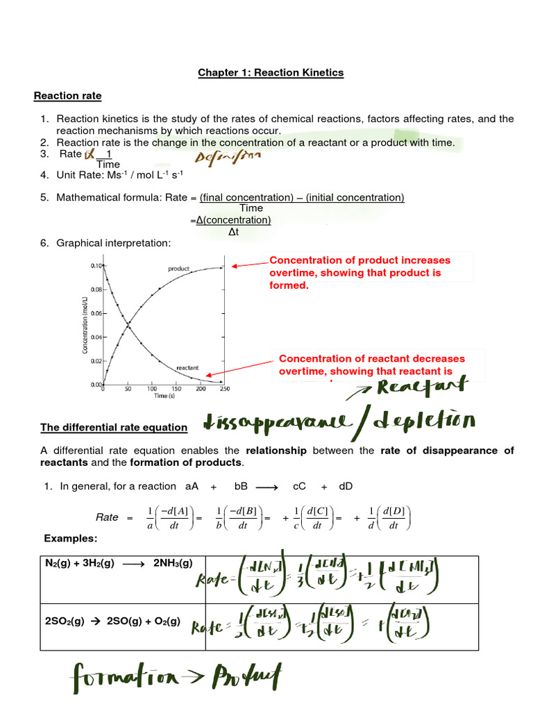 C1 Reaction Kinetics | PDF | Reaction Rate | Chemical Reaction Engineering C1 Reaction Kinetics | PDF | Reaction Rate | Chemical Reaction Engineering