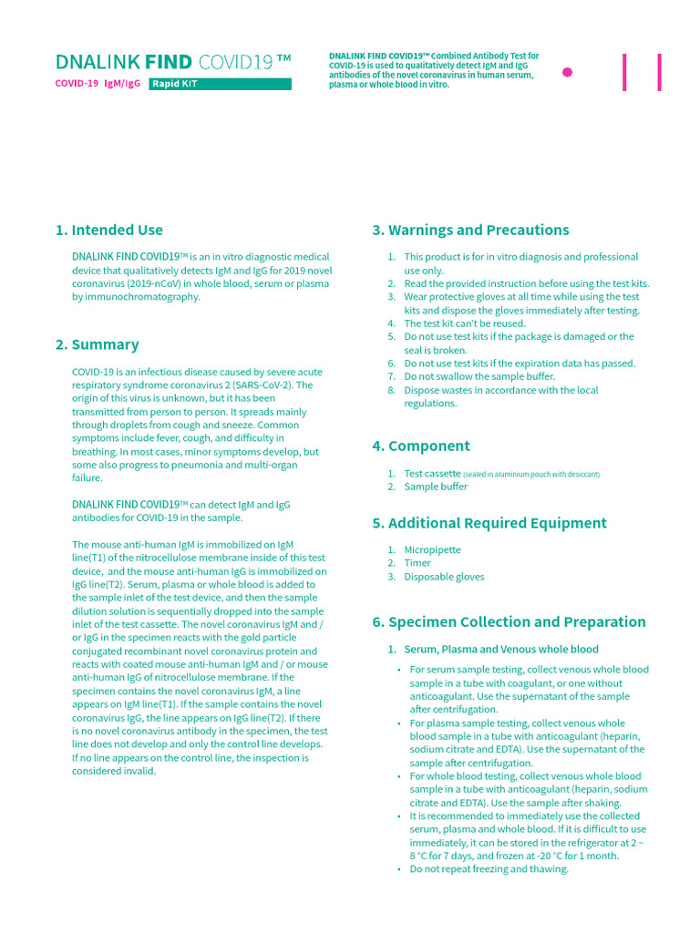 2. Dnalink Find Covid19 Manual en Final 200423 (1) | PDF