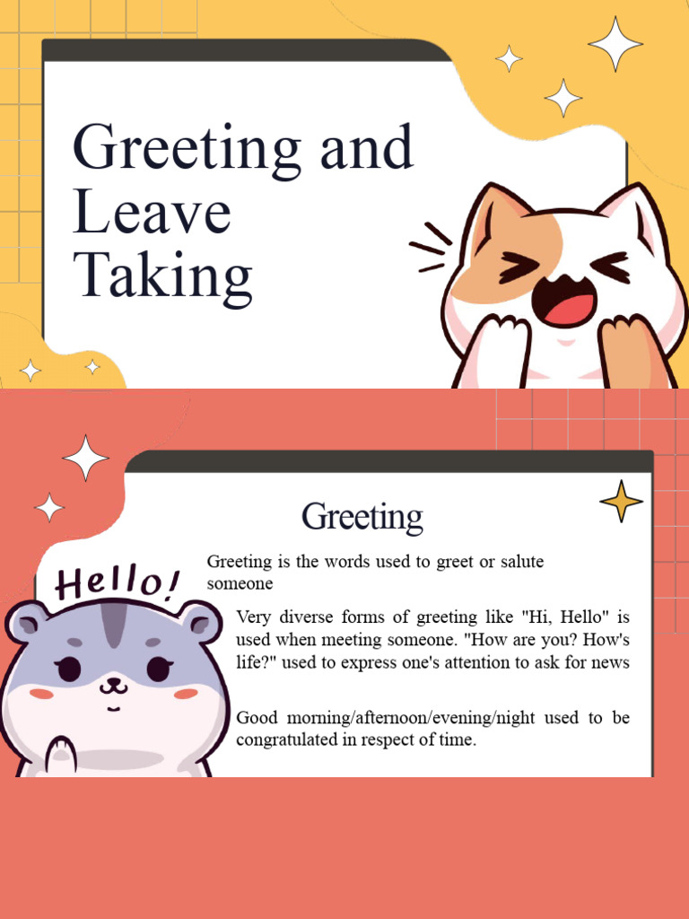 Tefl 3 - Greetings and Leave Taking | PDF | Language Arts & Discipline ...
