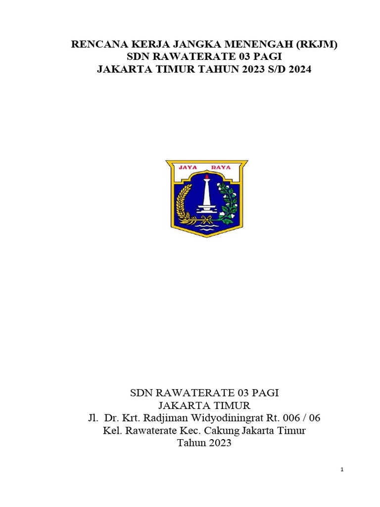 RKJM SDN Rawaterate 03 Pagi 2023-2024 | PDF | Karier & Perkembangan