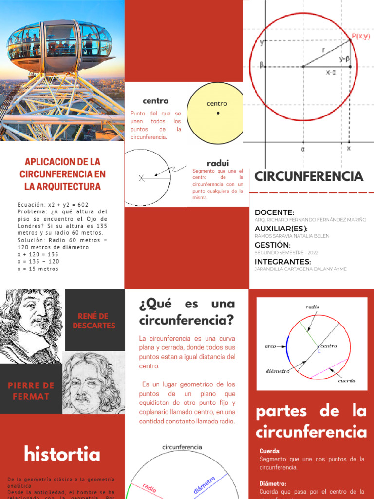 Circunferencia Triptico Final | PDF | Geometría | Curva