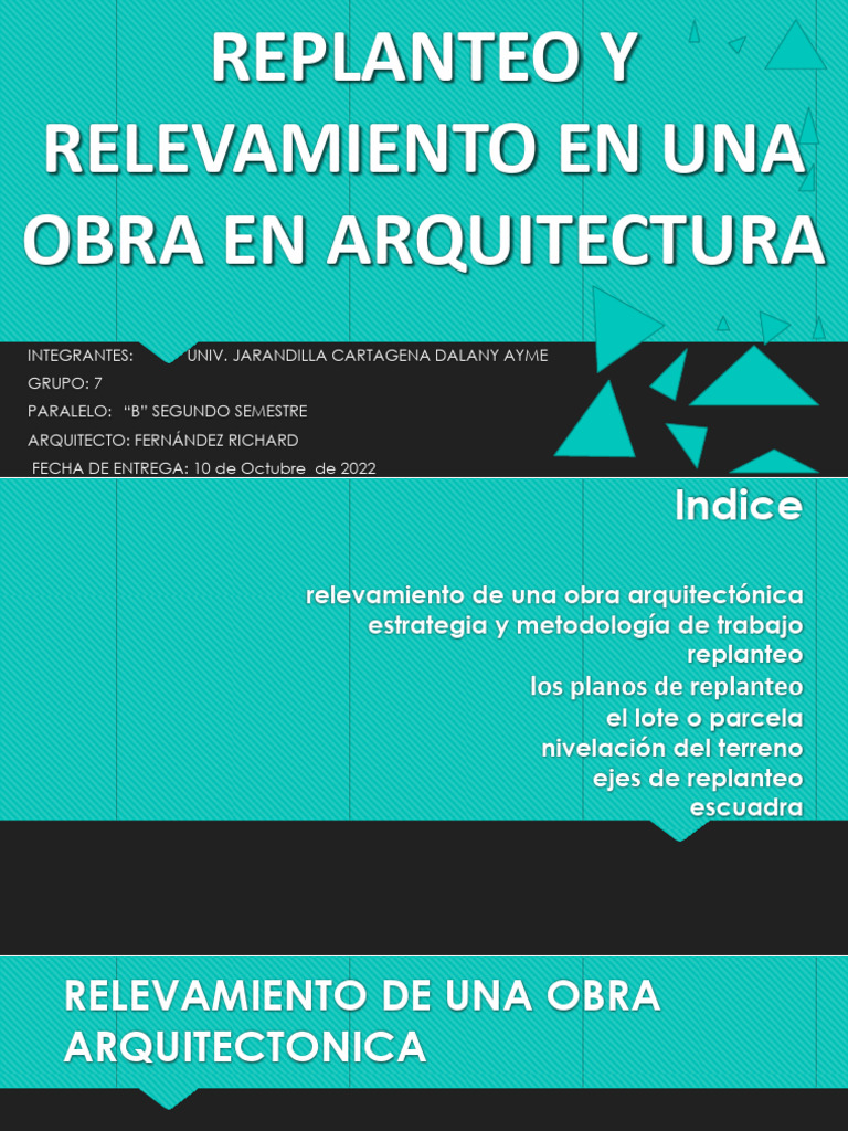 Replanteo y Relevamiento en Una Obra en Arquitectura | PDF