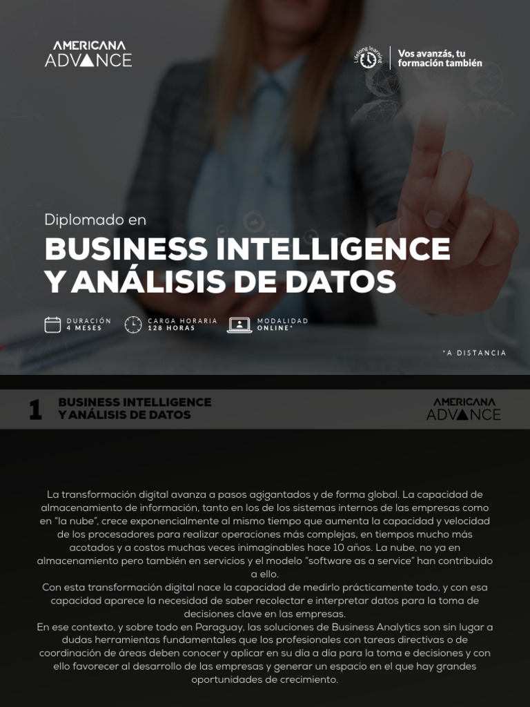 Diplomado en BUSINESS INTELLIGENCE Y ANÁLISIS DE DATOS - ADV Propio 2023 | PDF | Inteligencia de ...