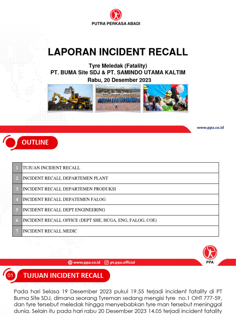Laporan Insiden Recall PT Buma & PT Suk Tyre Meledak | PDF | Teknologi & Rekayasa