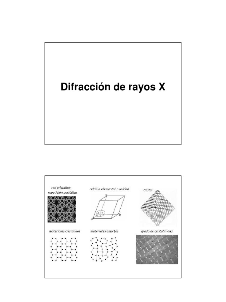 3 Difracci N de Rayos X 2011 | PDF | Rayo X | Cristalografía de rayos X