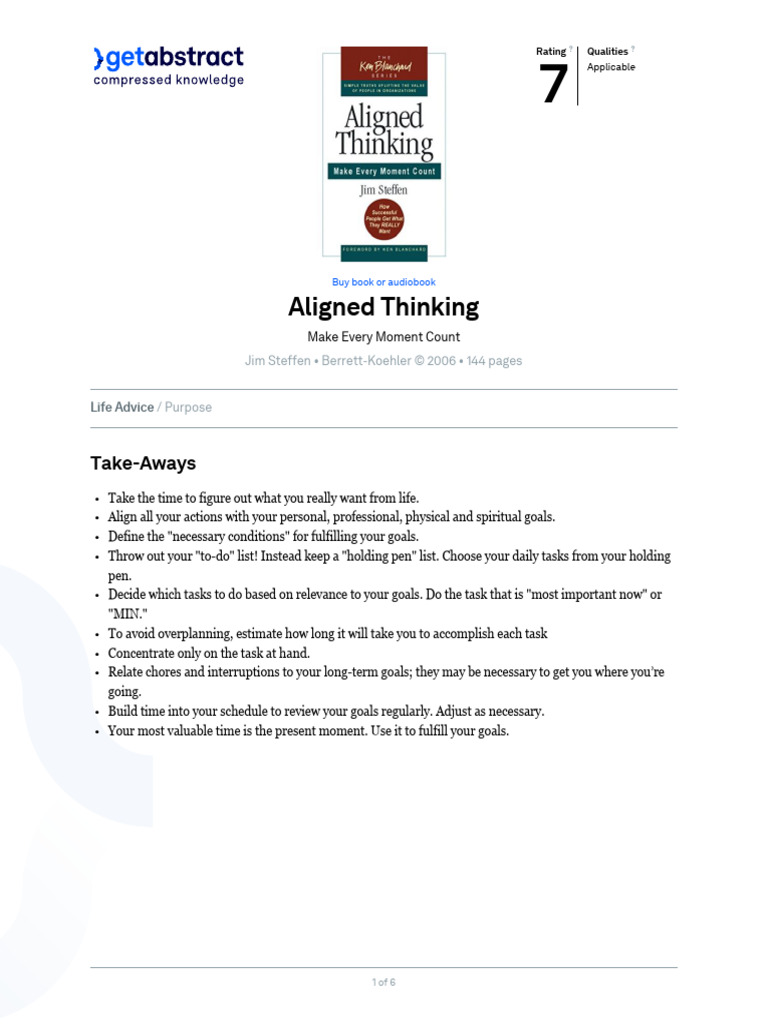 Aligned Thinking Steffen en 6375 | PDF