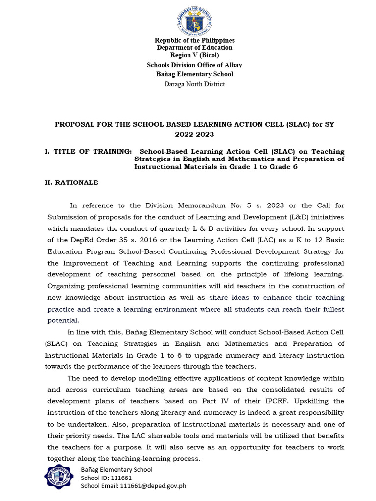 SLAC-2023-ENGLISH and MATH | PDF