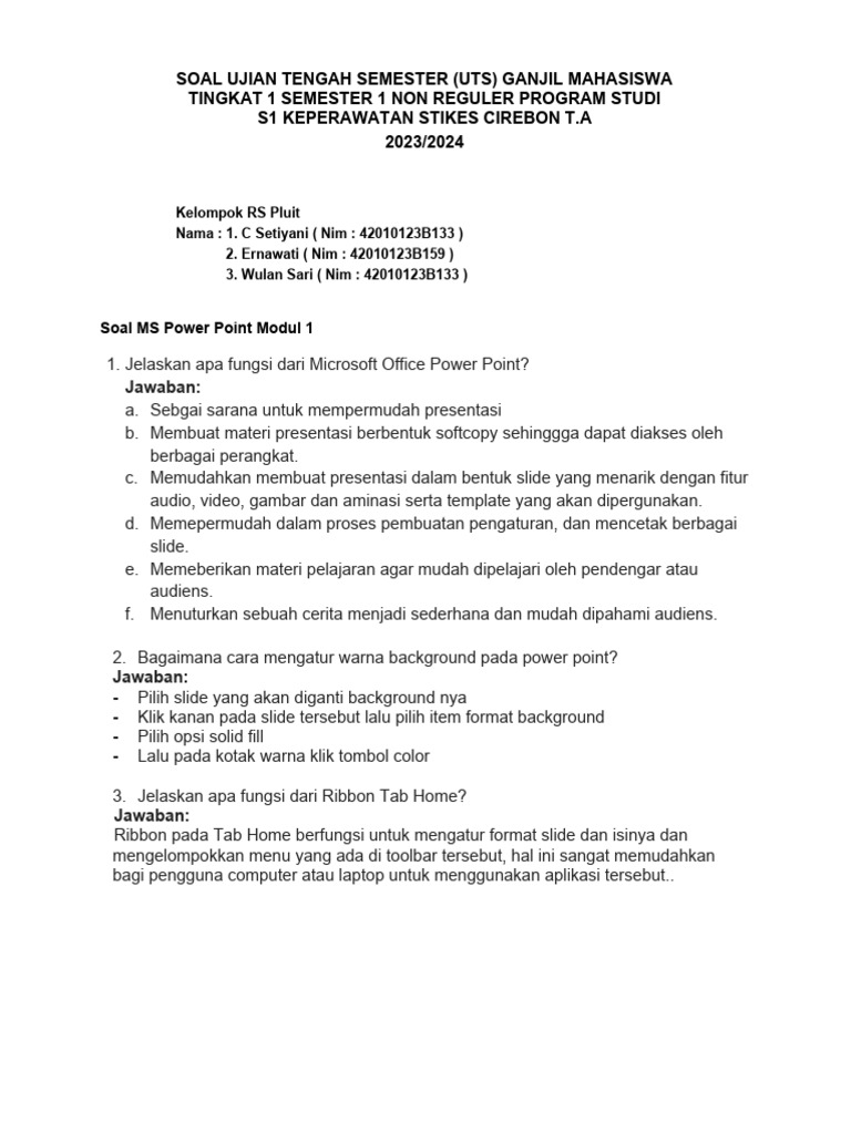 UTS MS PP Modul 1 | PDF