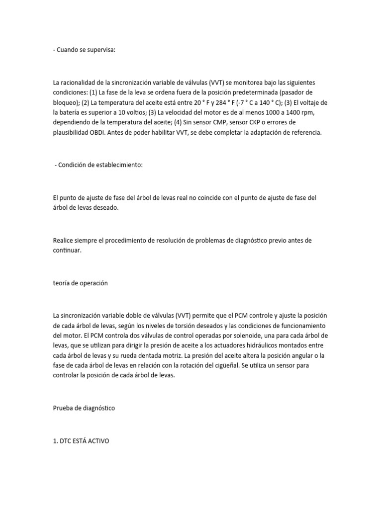 DTC P000A y P000B Dodge Caliber y Patriot 2007 | PDF