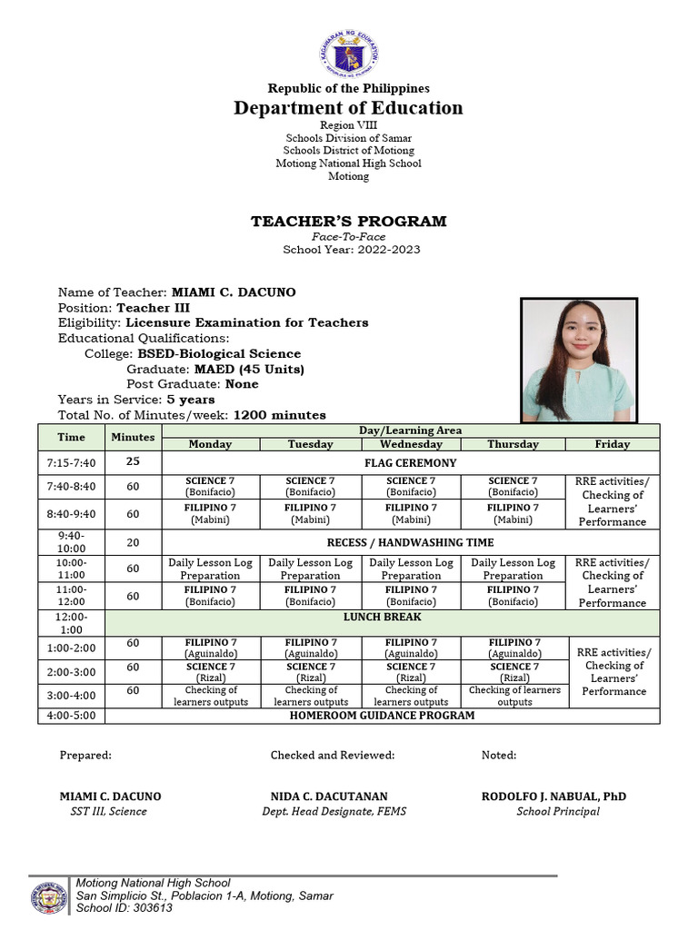 Teachers Program - 2023 2024 | PDF