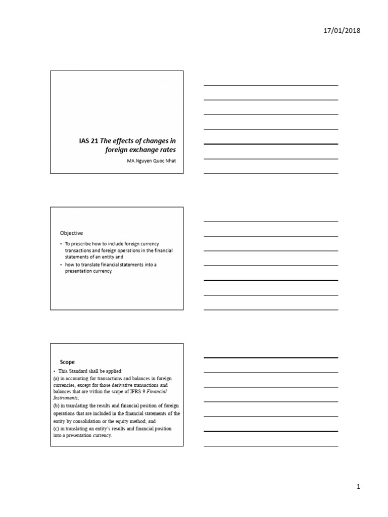 Chapter 1 - IAS 21 | PDF