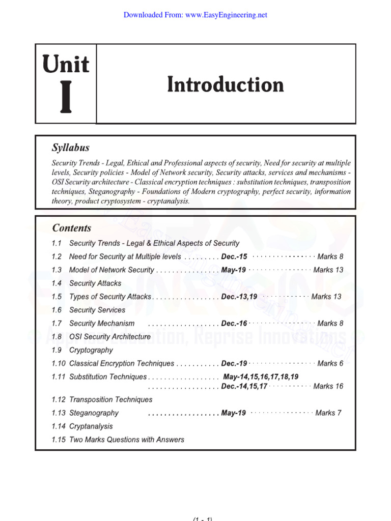 CS8792 Unit 1 | PDF | Encryption | Transmission Control Protocol