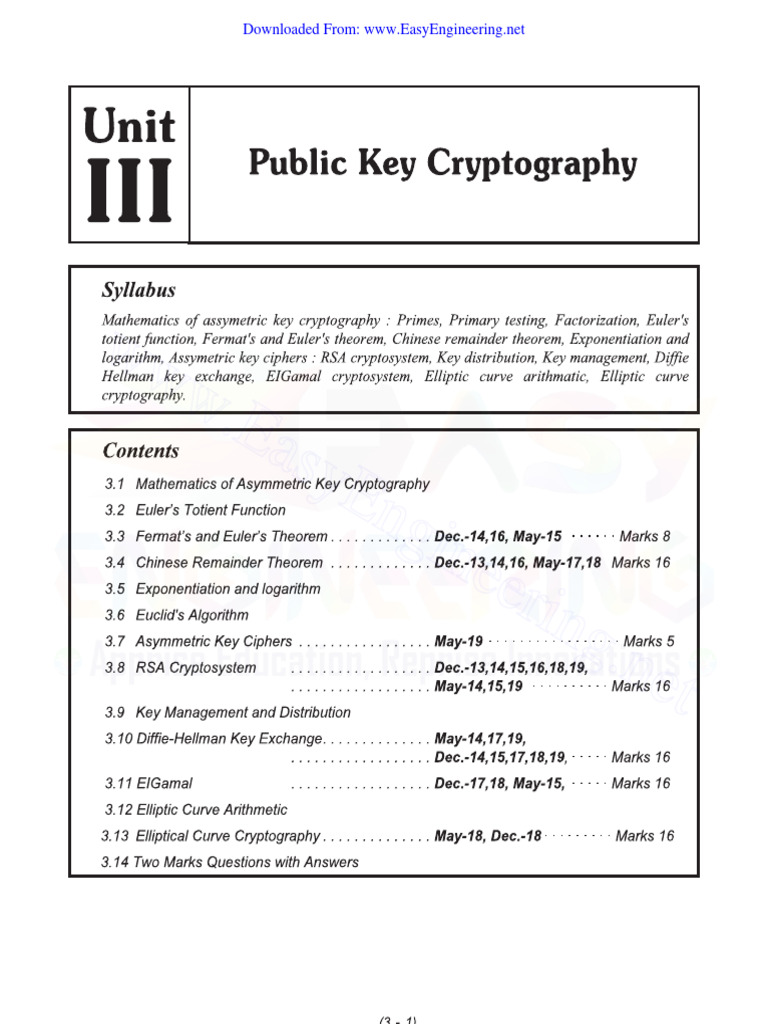 CS8792 Unit 3 | PDF | Public Key Cryptography | Information Age