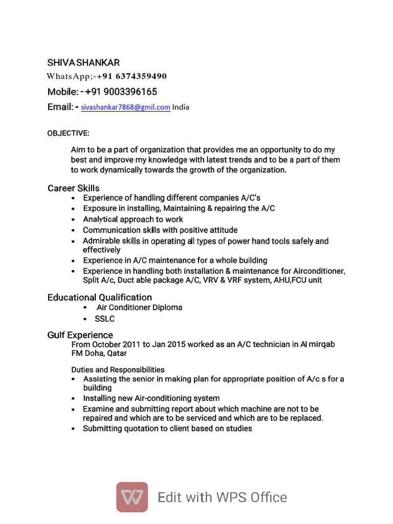 Shiva Shankar Resume | PDF | Technology & Engineering