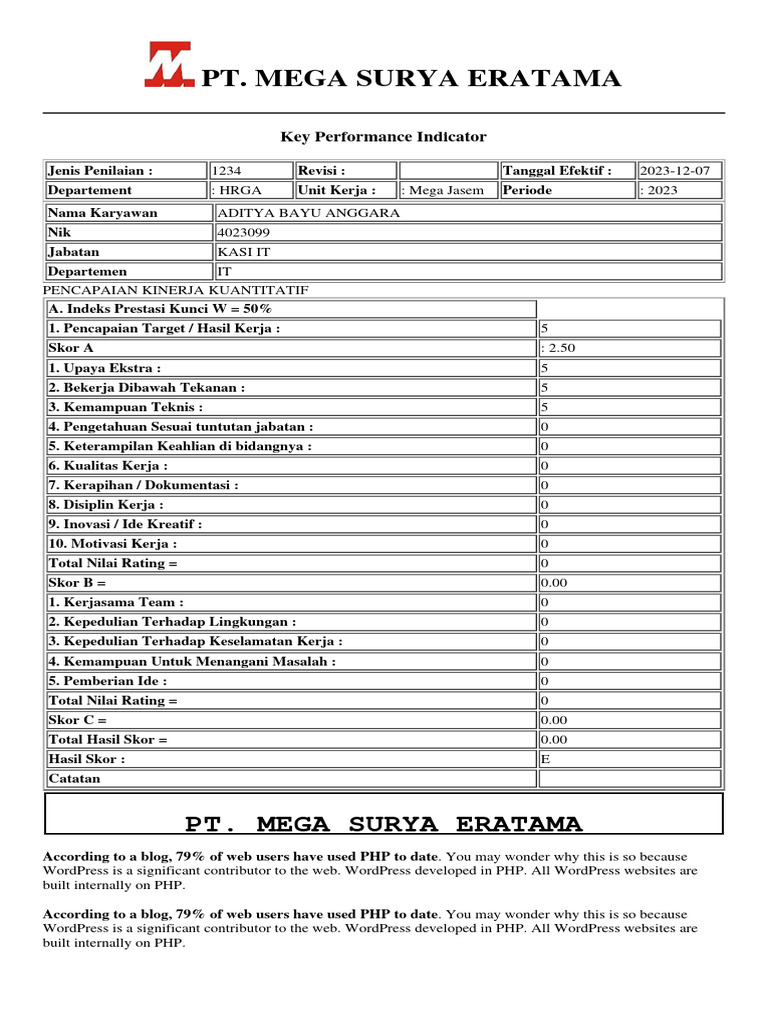 Pt. Mega Surya Eratama | PDF