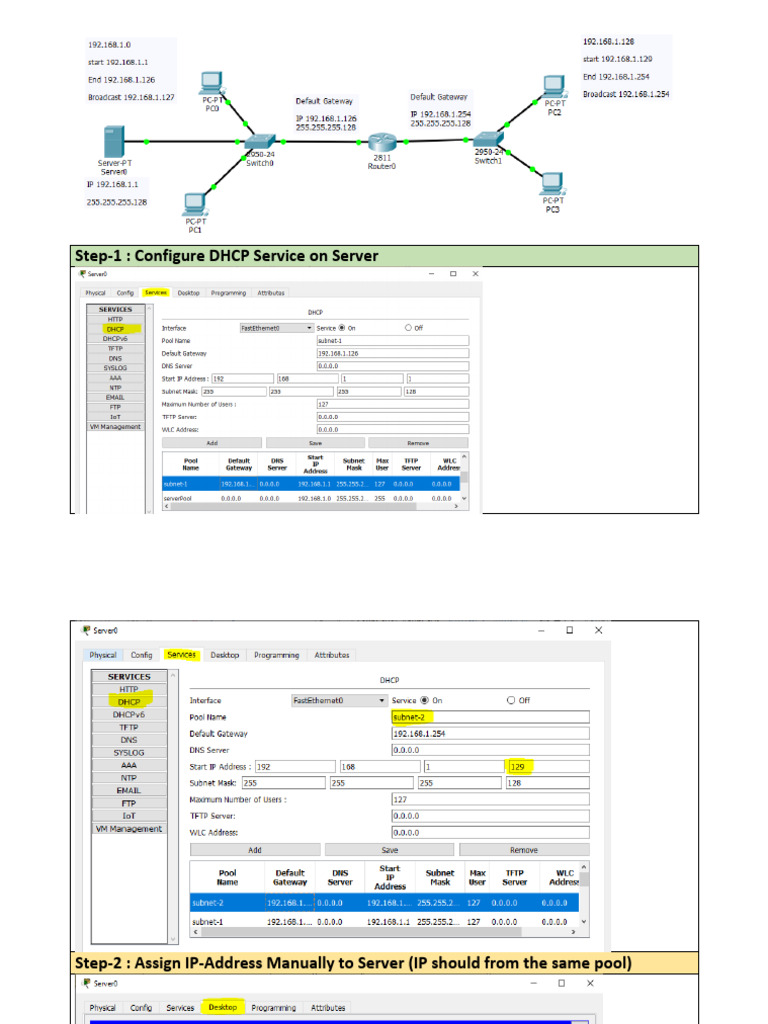 9.DHCP Server PT | PDF | Computers