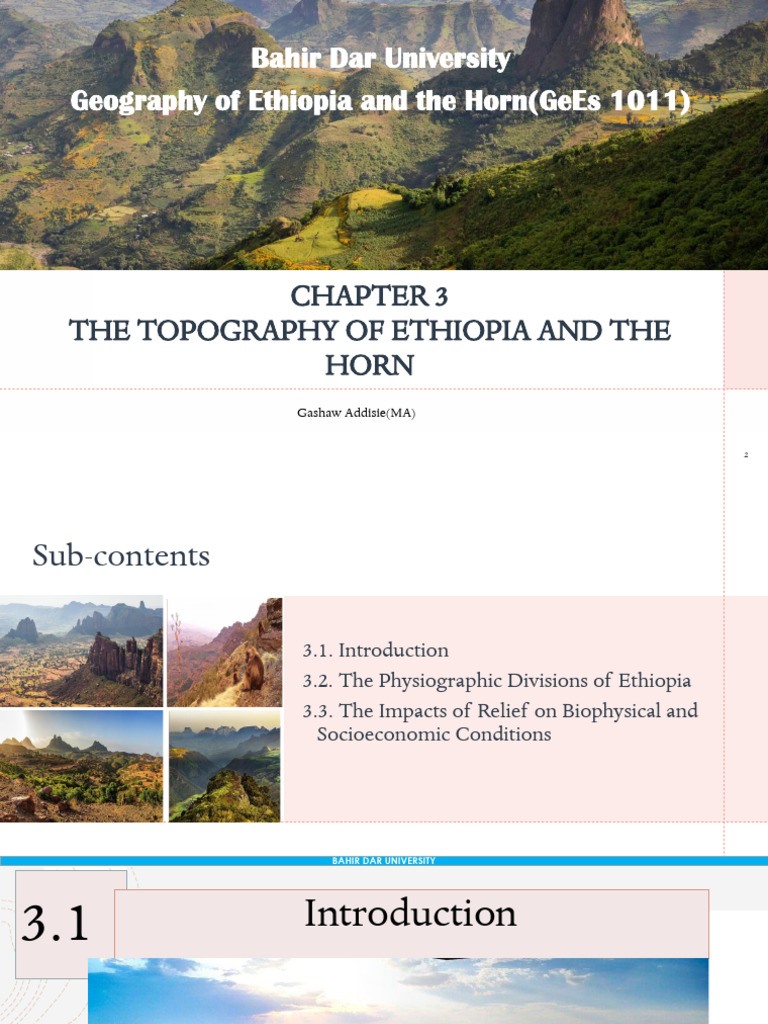 Ethiopian Geography - Chapter 3 BDU - FINAL | PDF