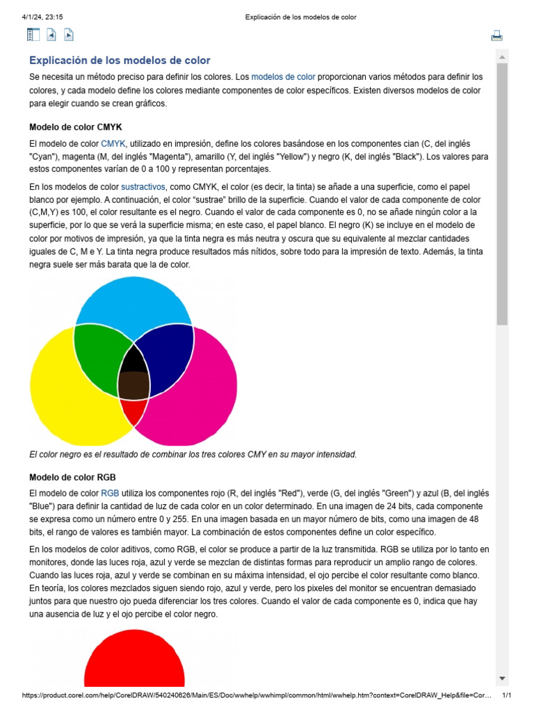 Explicación de los modelos de color | PDF | Color | Modelo de color Rgb