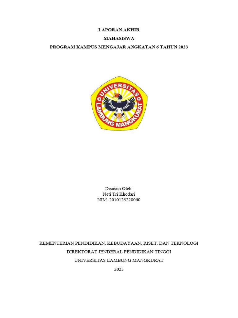 Laporan Akhir Kampus Mengajar | PDF