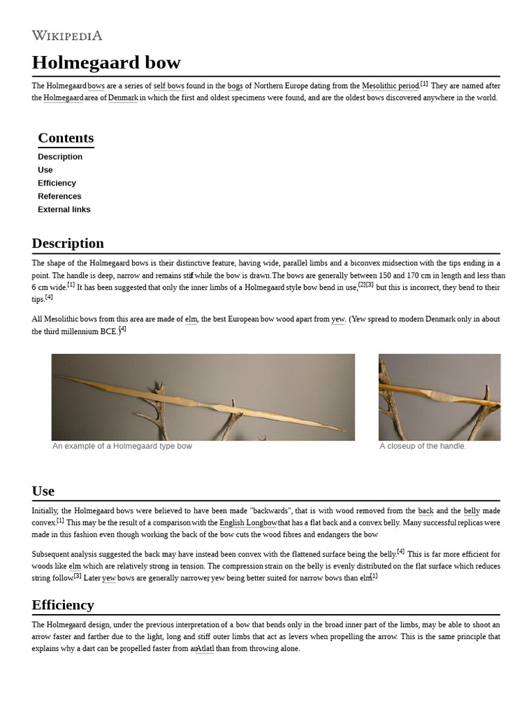 3000BCE Holmegaard - Bow | Download Free PDF | Projectile Weapons ...
