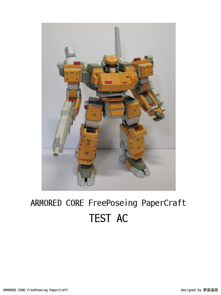 Armored Core Paper Craft Model | PDF