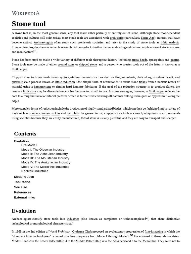 3300000-2700BCE Stone - Tool | PDF | Social Science | Science & Mathematics