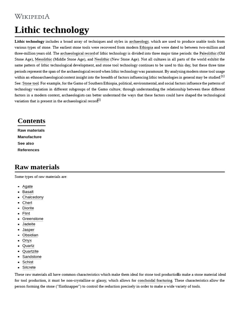 3400000-4500BCE Lithic_technology | PDF