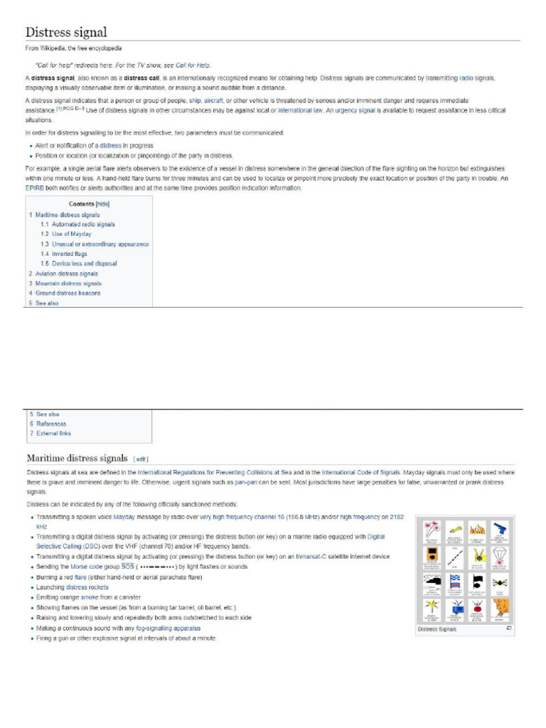 Distress Signal | PDF