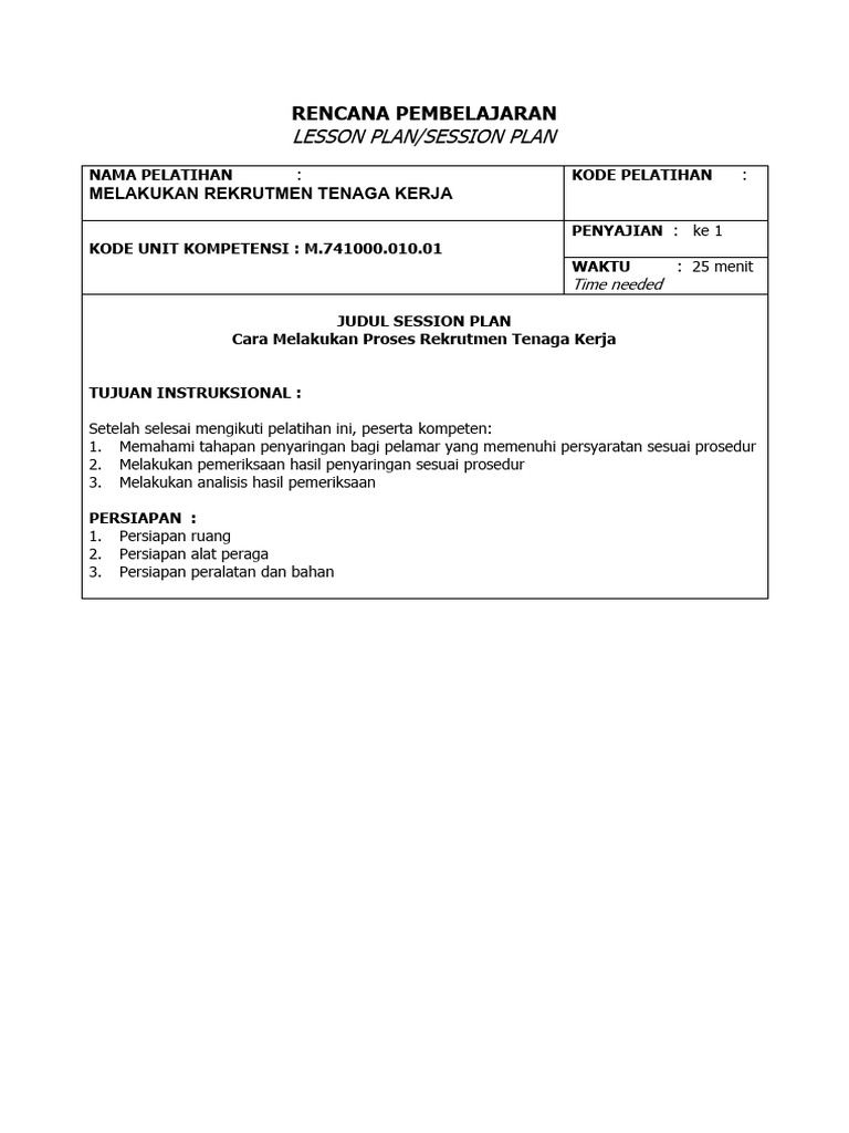 Lesson Plan R1 | PDF