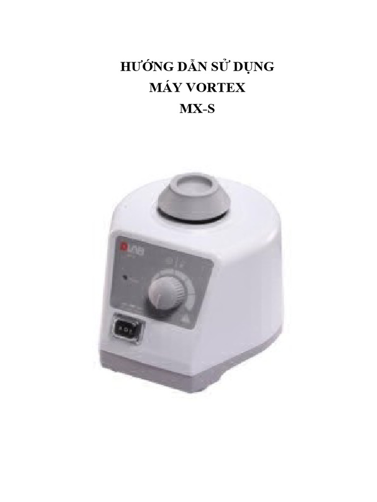 HDSD Máy Vortex MX-S | PDF