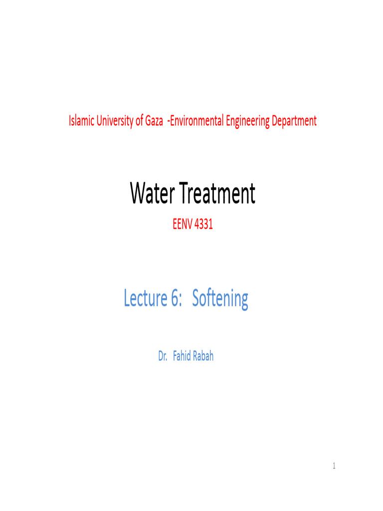 Water Treatment Softening 1704037497 | PDF