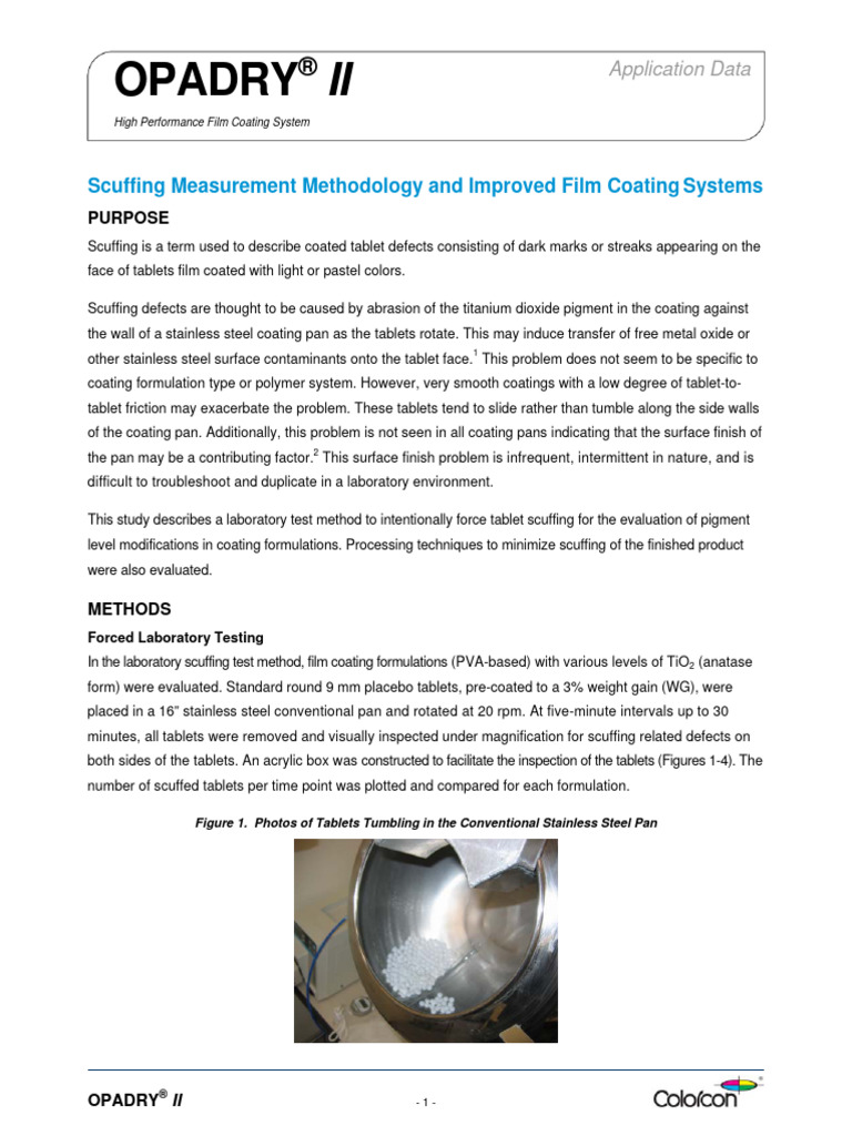 Ads Opadry II Scuffing | Download Free PDF | Tablet (Pharmacy ...