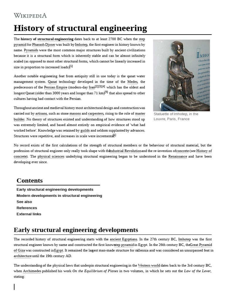 History of Structural Engineering | PDF