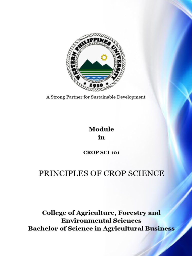 Second Module in Crop Sci 101 025751 | PDF | Science & Mathematics