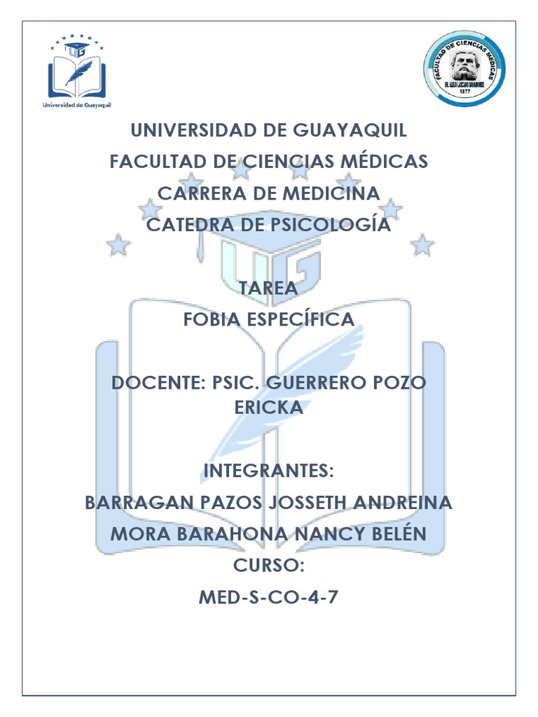 Fobia Especifica Psicologia | PDF | Ansiedad | Temor