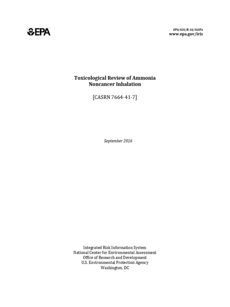 0422 TR | PDF | Toxicity | Ammonia