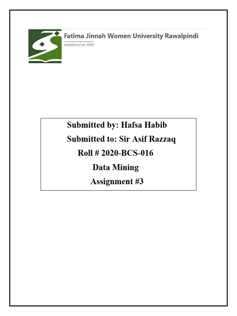 DM Assignment | PDF DM Assignment | PDF
