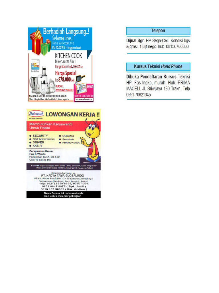 Print Contoh Teks Iklan | PDF