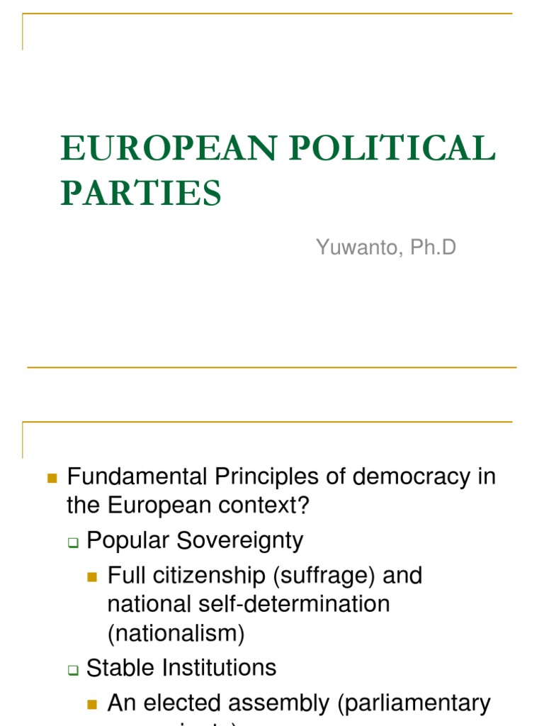 Evolution of European Political Parties | PDF | Political Parties ...