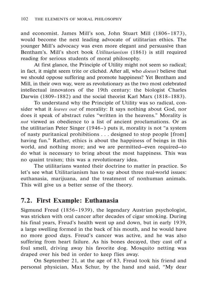 First Example, Euthanasia | PDF | Utilitarianism | War On Drugs