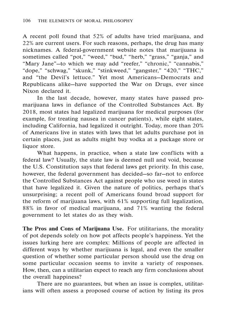 The Pros and Cons of Marijuana Use | PDF | Cannabis (Drug) | Oxycodone