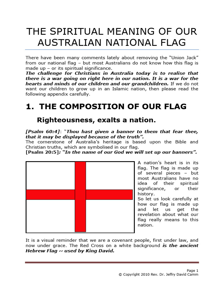 The Spiritual Meaning of Our Australian National Flag | PDF | Covenant (Biblical) | Jesus