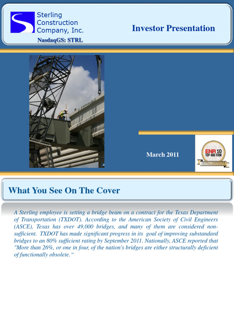 Sterling Construction Investor Presentation | PDF