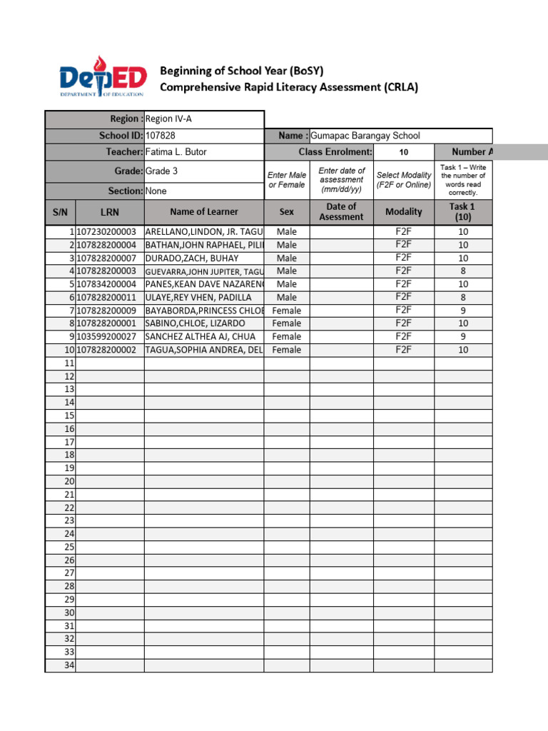 CRLA BoSY G3 MTScoresheet-final | PDF