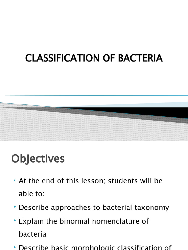 Classification of Bacteria | PDF