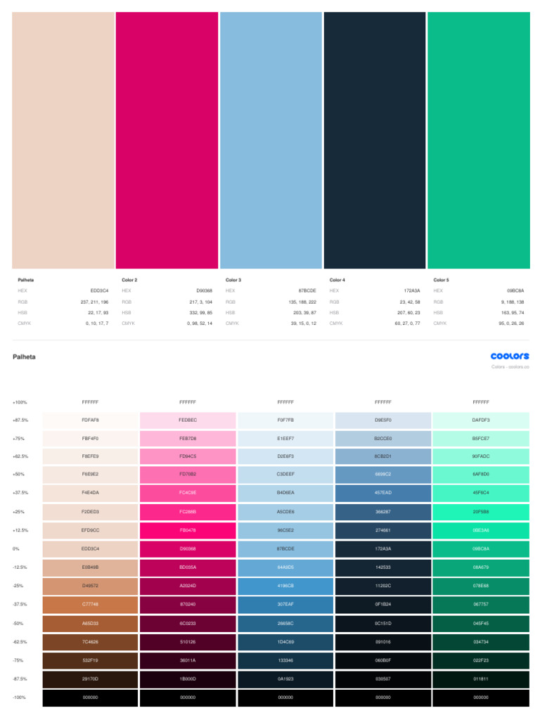 Palheta | PDF | Rgb Color Model | Lighting