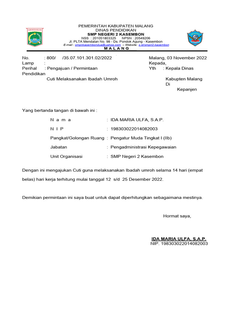 Kop Surat Sekolah | PDF