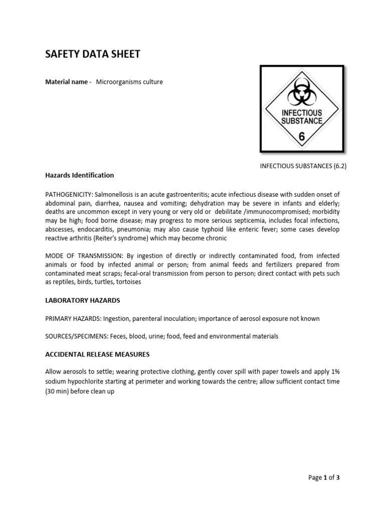 SAFETY DATA SHEET (Micro) | PDF