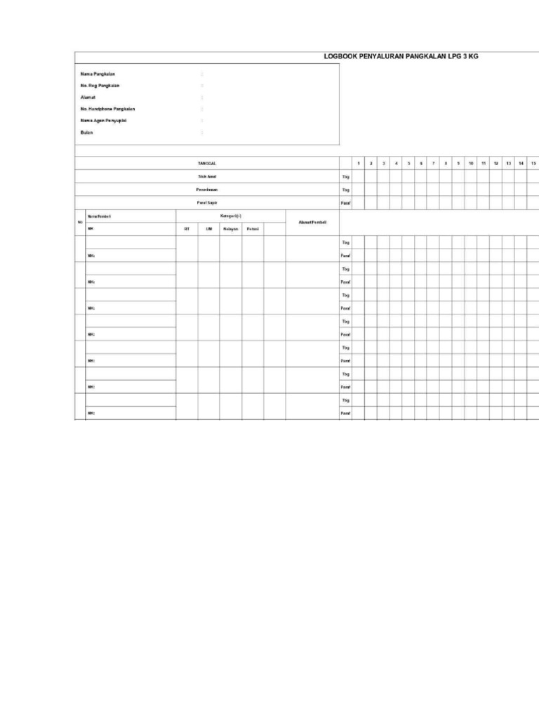 Cetak Lembar Logbook 2024 | PDF